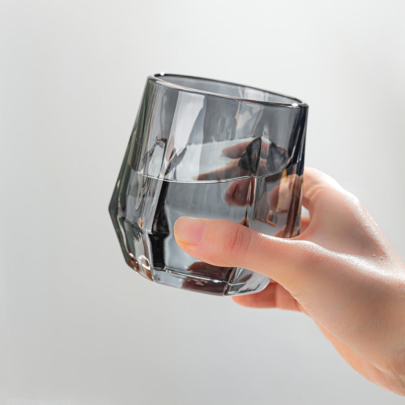 MOREUSHOP | Amber Hexagonal Glass Cup – Moreushop®