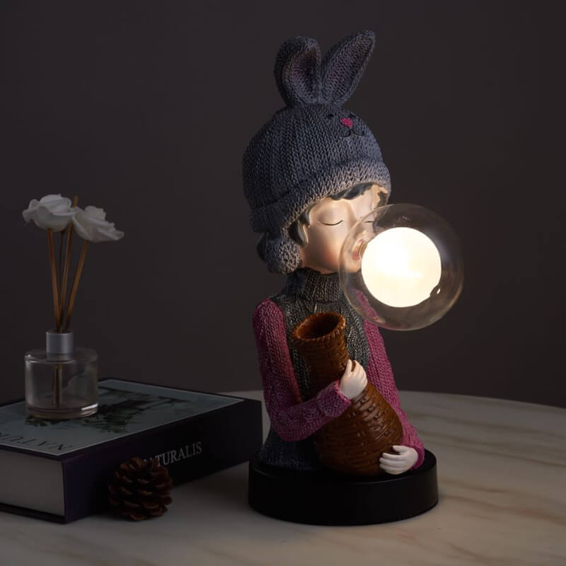 MOREUSHOP | Rabbit Ear Bubble Girl Desk Lamp – Moreushop®
