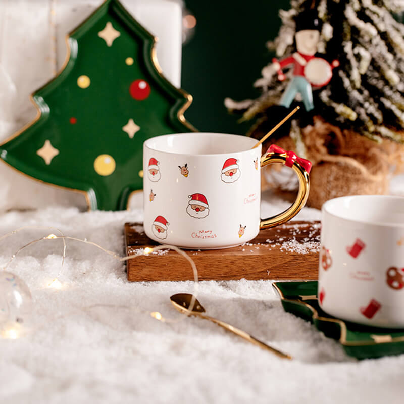 MOREUSHOP | Christmas Ceramic Cups and Saucer – Moreushop®