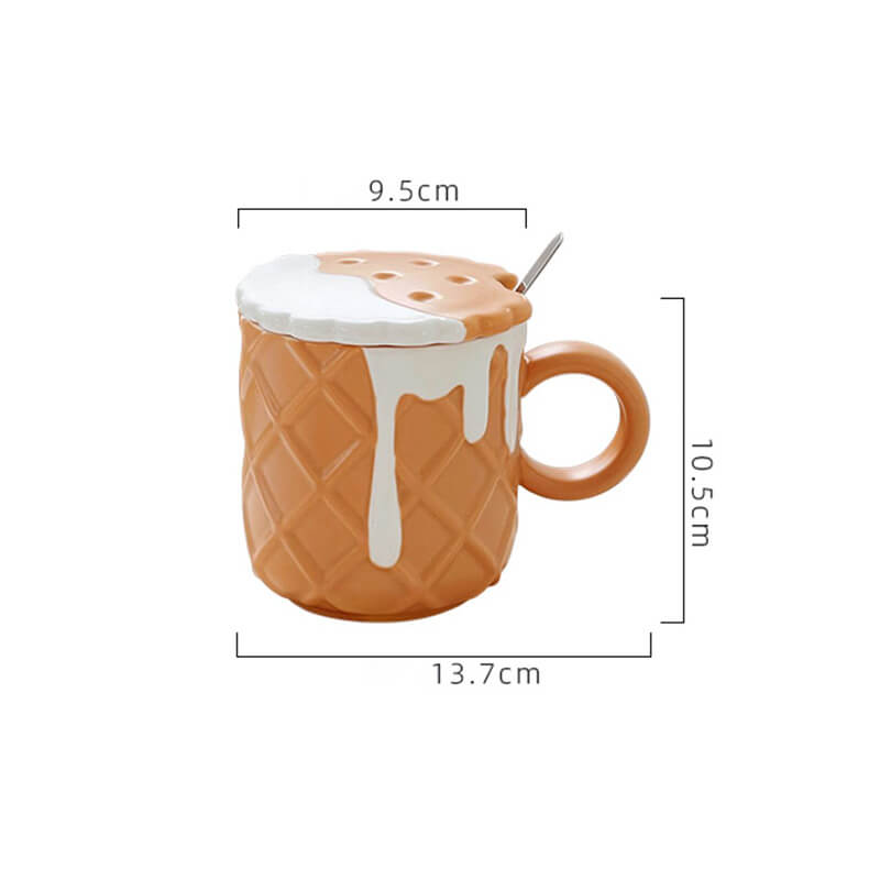 MOREUSHOP | Cream Biscuit Ceramic Mug – Moreushop®