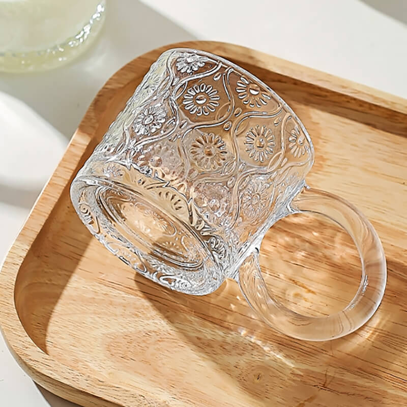 MOREUSHOP | Creative Embossed Glass Cup – Moreushop®