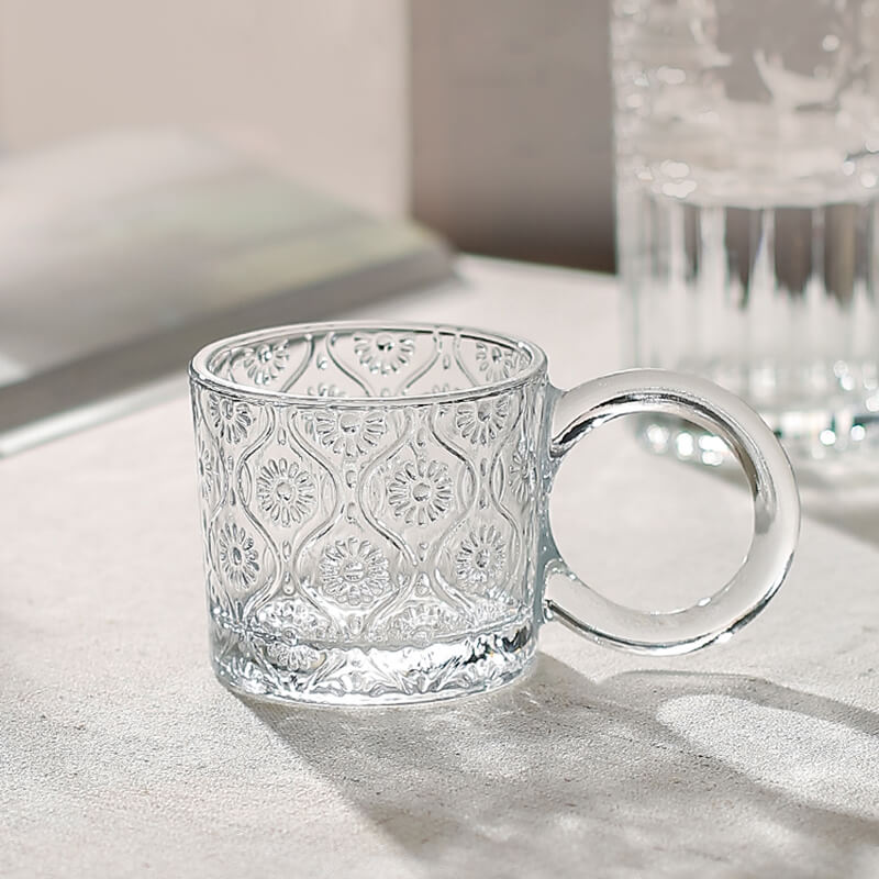 MOREUSHOP | Creative Embossed Glass Cup – Moreushop®