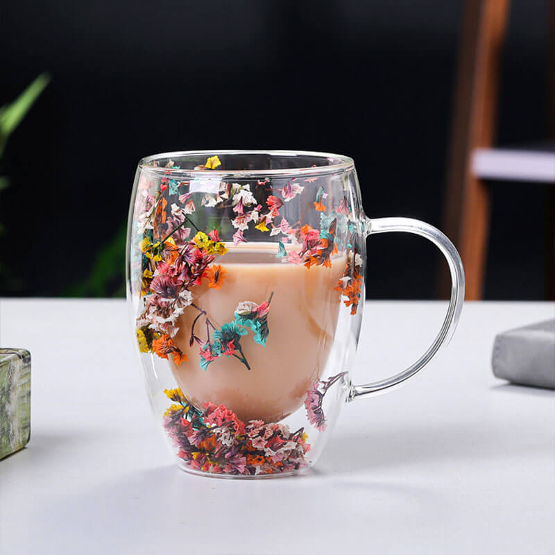 MOREUSHOP | Double Glass Flow Sand Flower Cup – Moreushop®