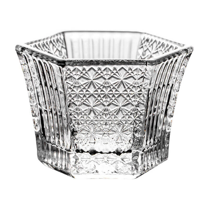 MOREUSHOP | Hexagonal Embossed Glass Cup – Moreushop®