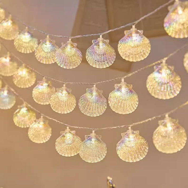 MOREUSHOP | LED Romantic Fluorescent Shell String Light – Moreushop®