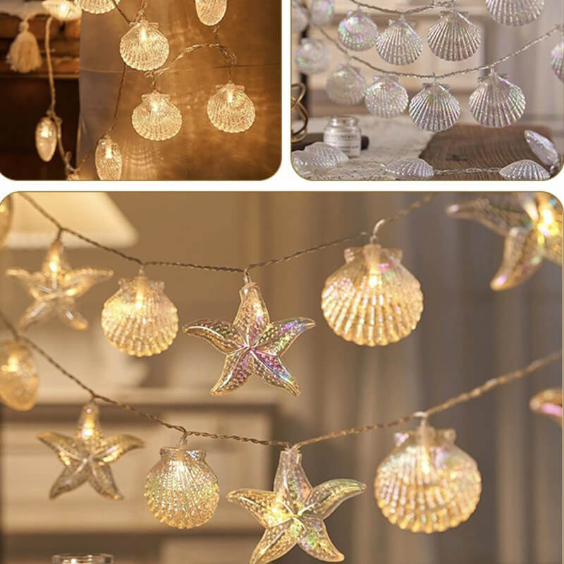 MOREUSHOP | LED Romantic Fluorescent Shell String Light – Moreushop®