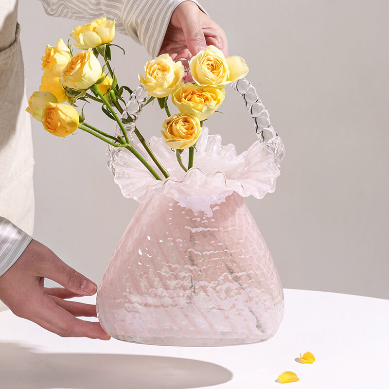 MOREUSHOP | Light Luxury Glass Handbag Vase – Moreushop®
