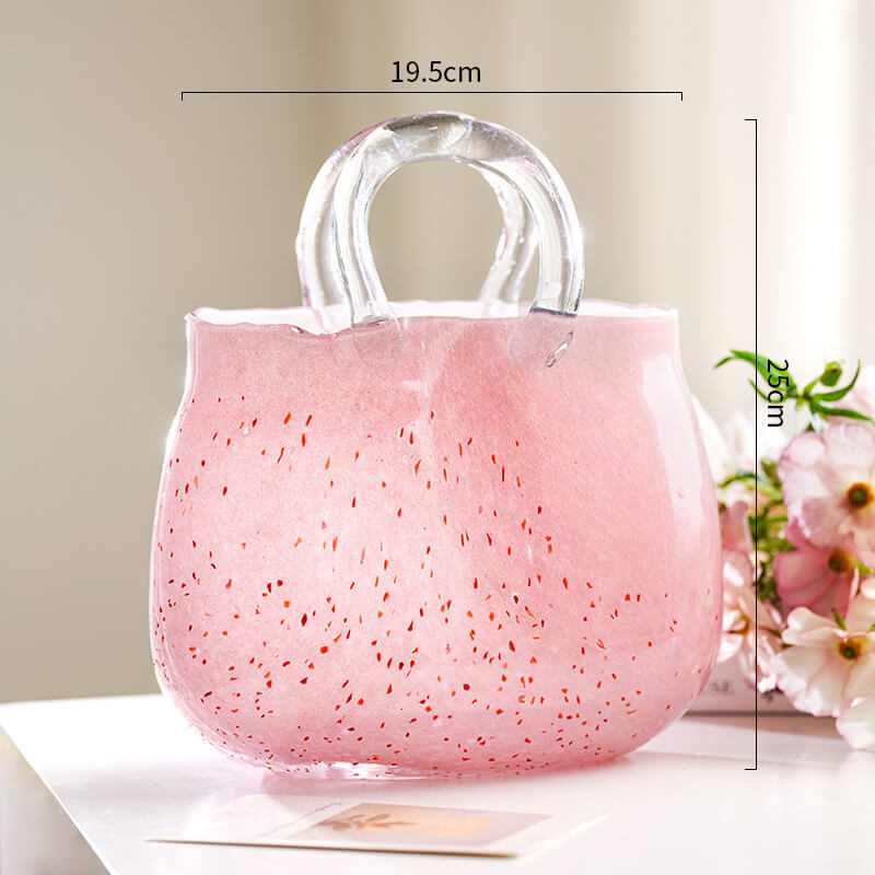 MOREUSHOP | Light Luxury Glass Handbag Vase – Moreushop®