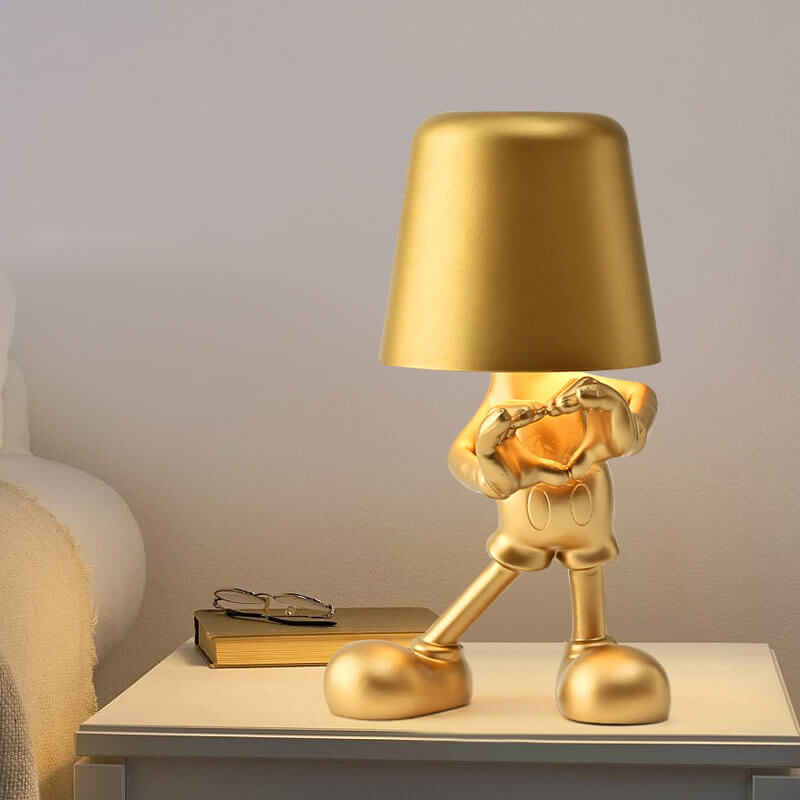 MOREUSHOP | Little Golden Man Touch Charging Desk Lamp – Moreushop®