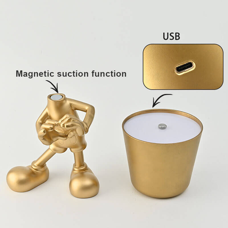 MOREUSHOP | Little Golden Man Touch Charging Desk Lamp – Moreushop®