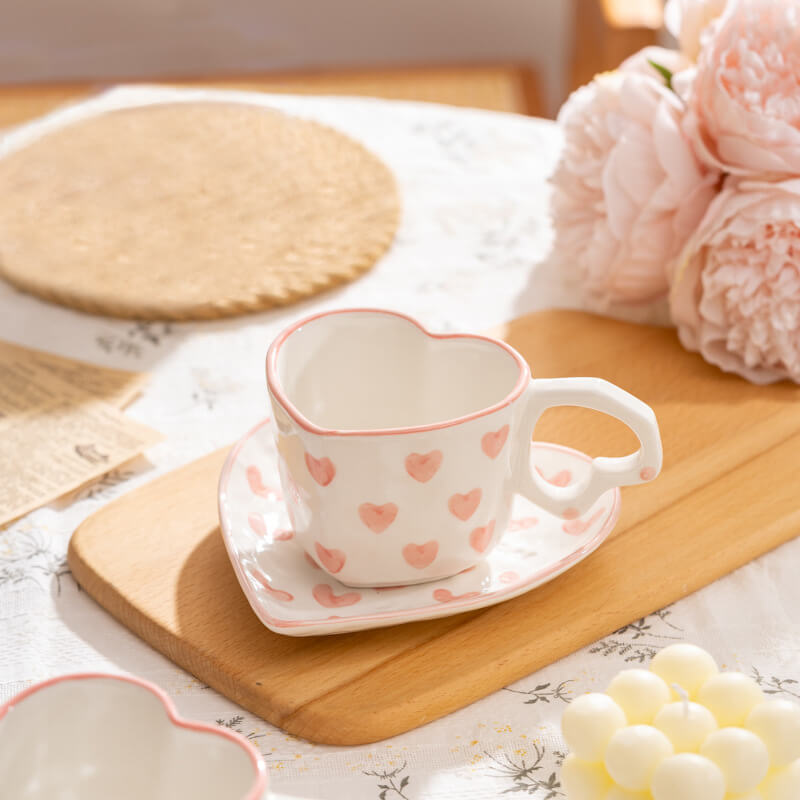 MOREUSHOP | Heart Pattern Ceramic Cup – Moreushop®