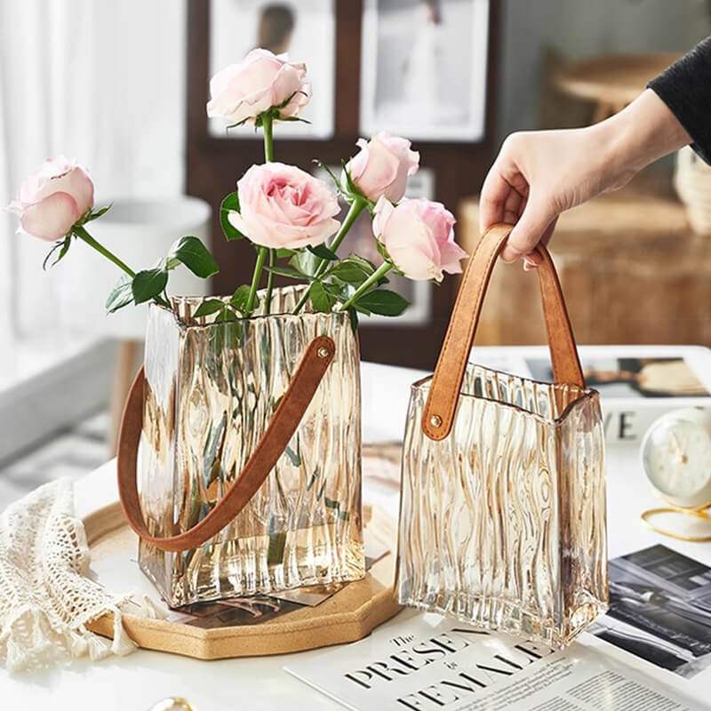 MOREUSHOP | Light Luxury Portable Glass Vase – Moreushop®