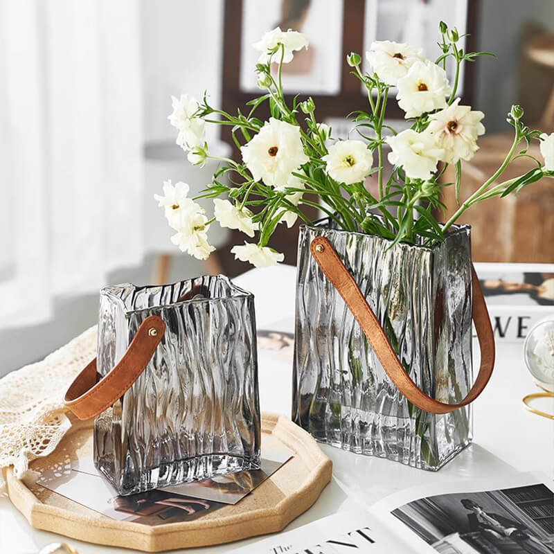 MOREUSHOP | Light Luxury Portable Glass Vase – Moreushop®