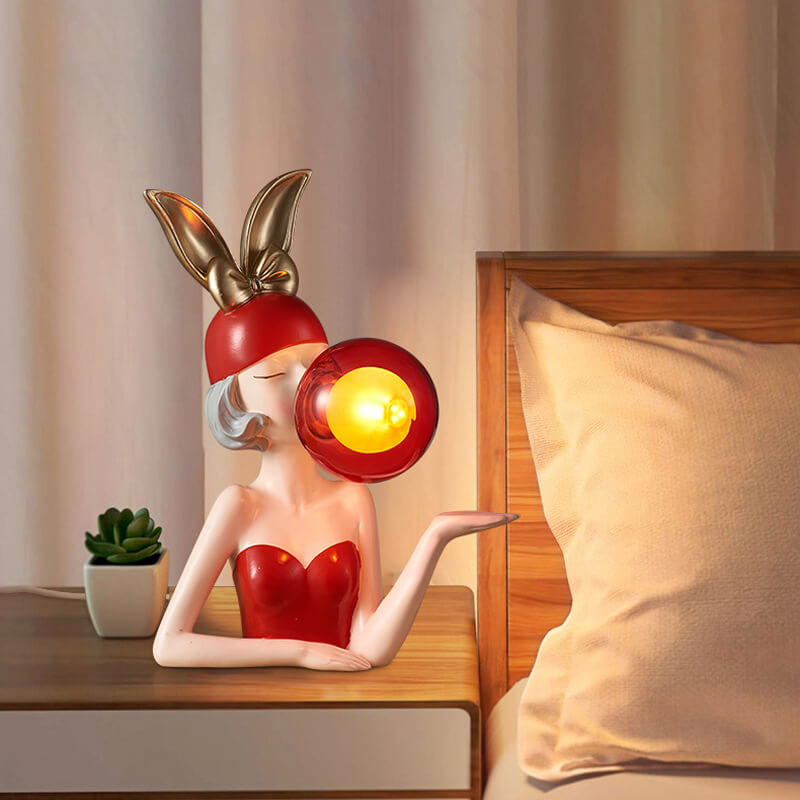 MOREUSHOP | Colorful Elegant Girls Resin Table Lamp – Moreushop®