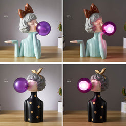 MOREUSHOP | Colorful Elegant Girls Resin Table Lamp – Moreushop®