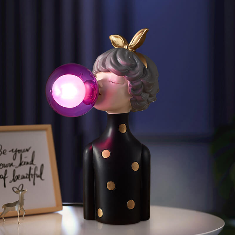 MOREUSHOP | Colorful Elegant Girls Resin Table Lamp – Moreushop®