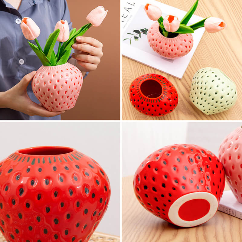 MOREUSHOP | Strawberry Ceramic Vase – Moreushop®
