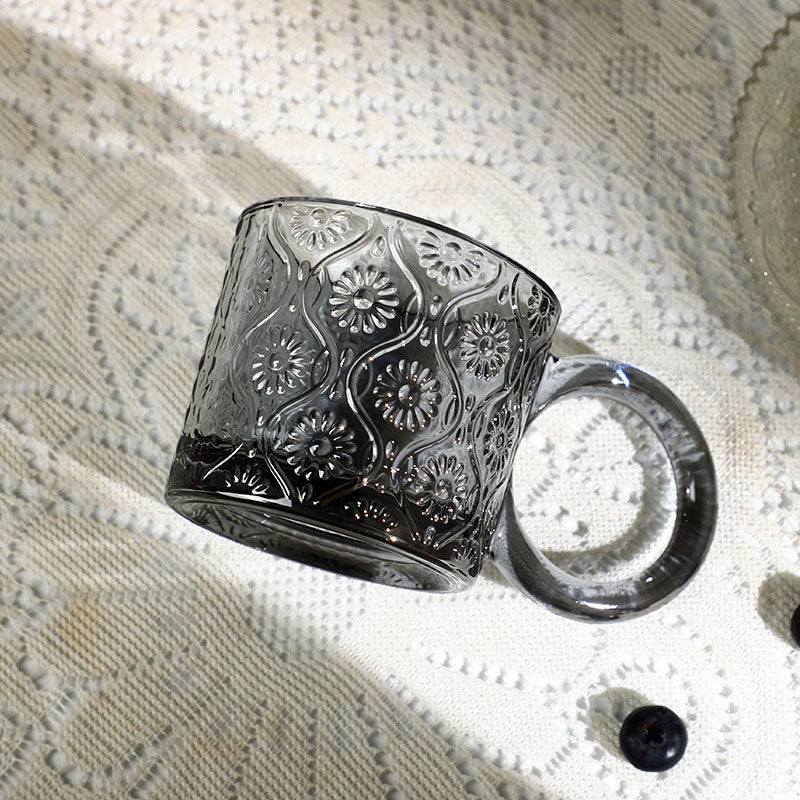 MOREUSHOP | Vintage Begonia Flowers Embossed Glass – Moreushop®
