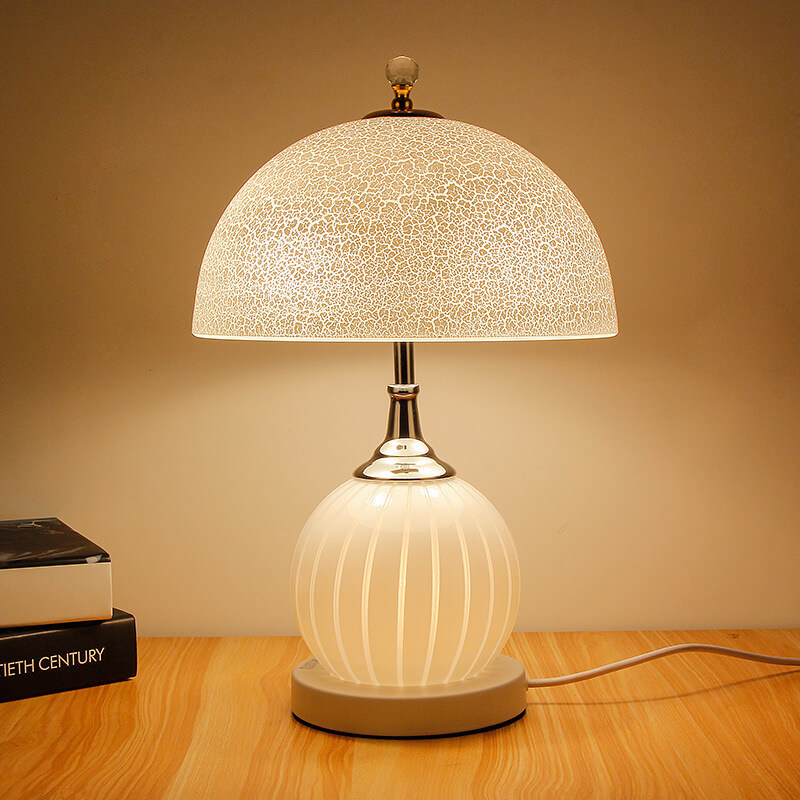 MOREUSHOP | Vintage Glass Crackle Table Lamp – Moreushop®