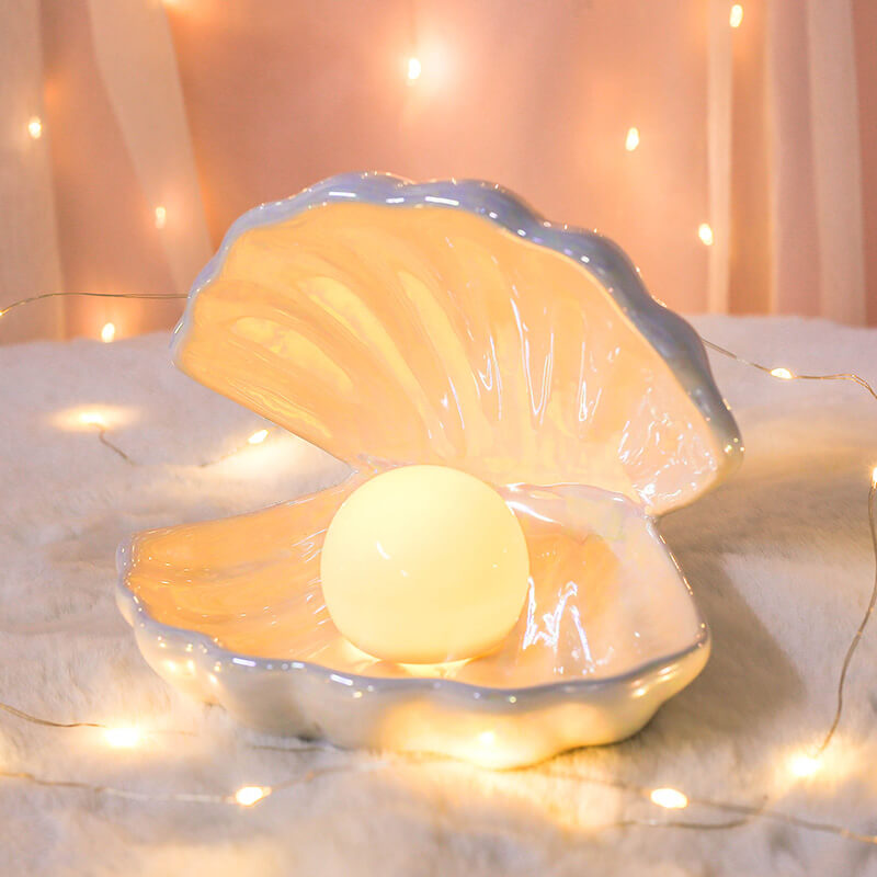 MOREUSHOP | Ceramic Shell Pearl Night Lamp – Moreushop®