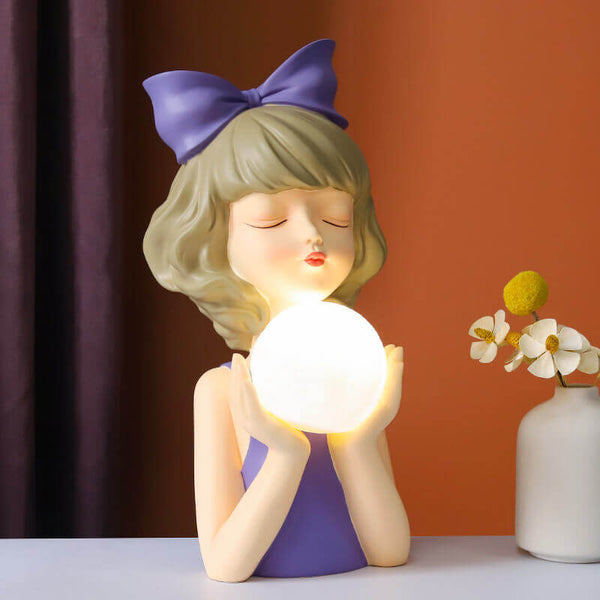 MOREUSHOP | Cute Girl Resin Night Lamp – Moreushop®