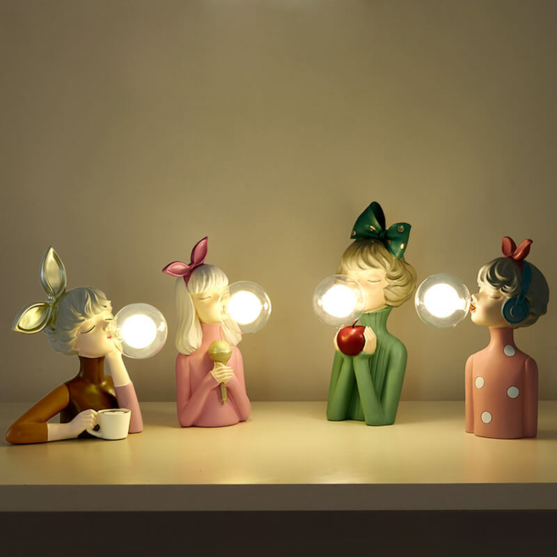 MOREUSHOP | Elegant Girl Resin Table Lamp – Moreushop®