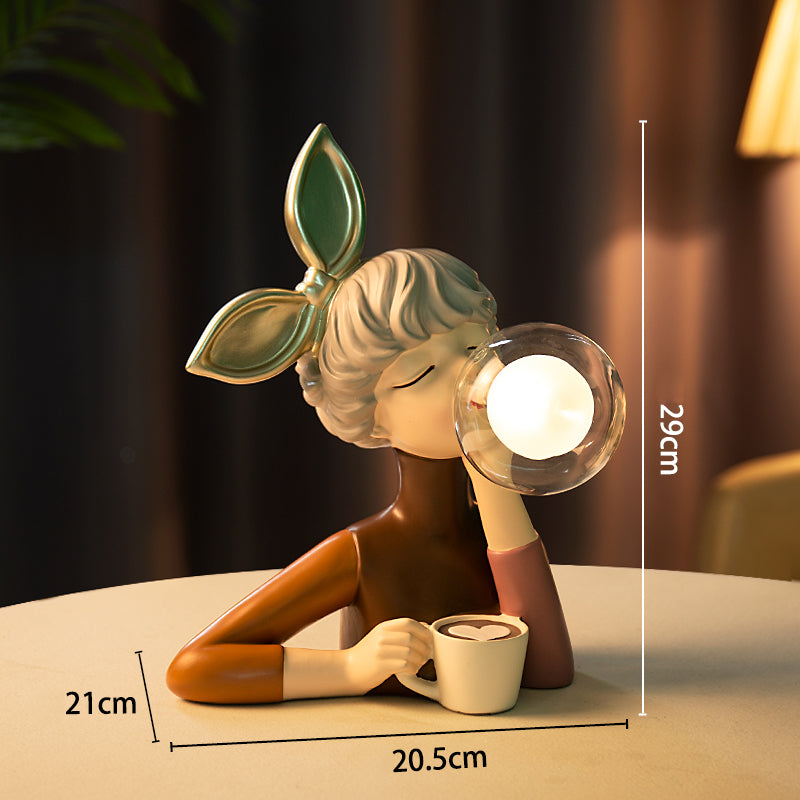 MOREUSHOP | Elegant Girl Resin Table Lamp – Moreushop®