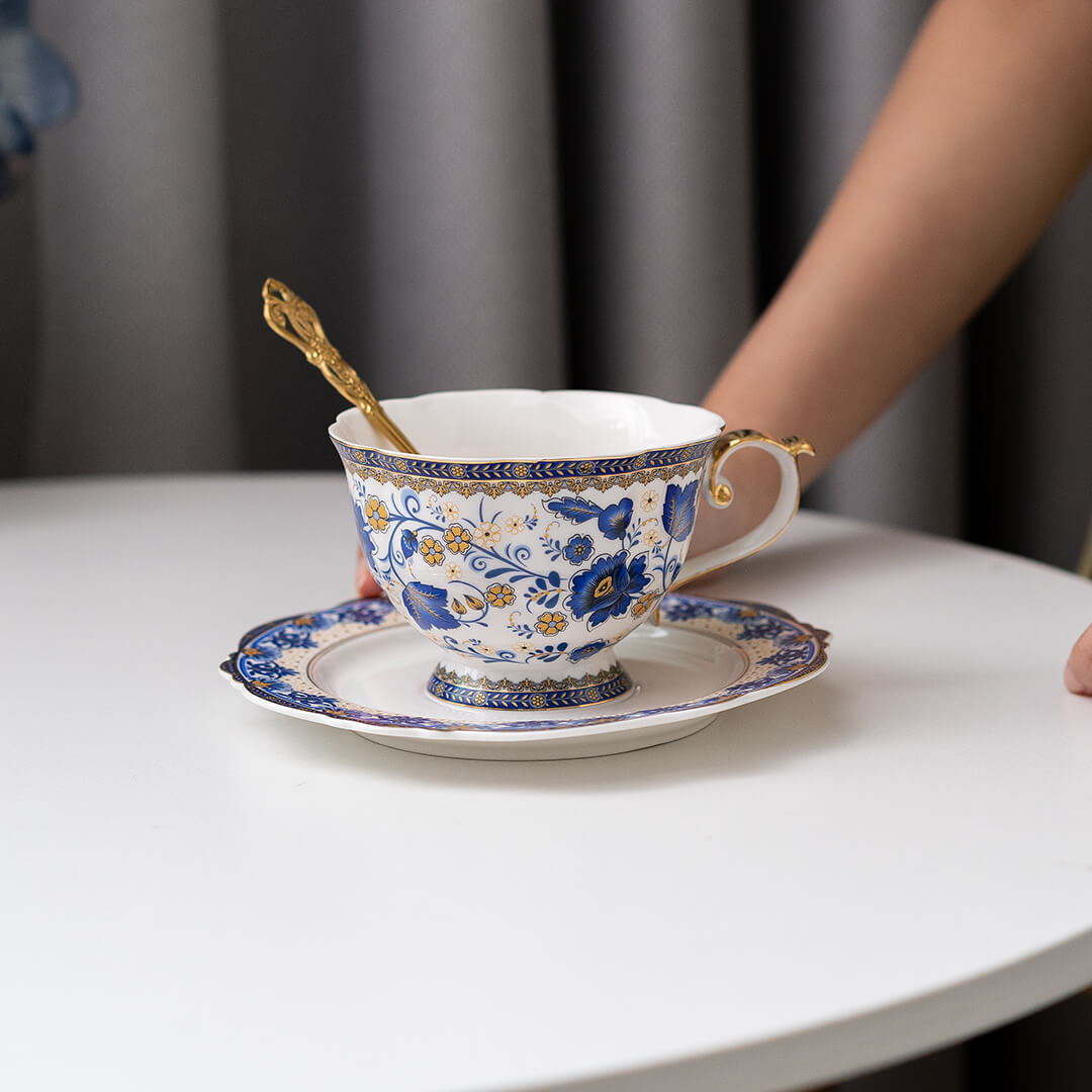 MOREUSHOP | Spring Floral Bone China Cup and Saucer – Moreushop®