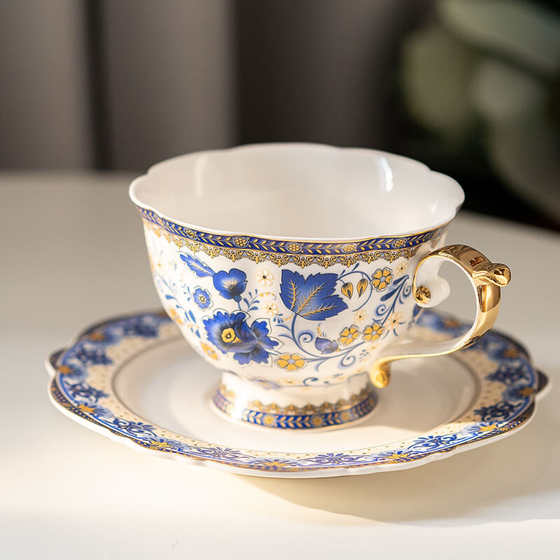 MOREUSHOP | Spring Floral Bone China Cup and Saucer – Moreushop®