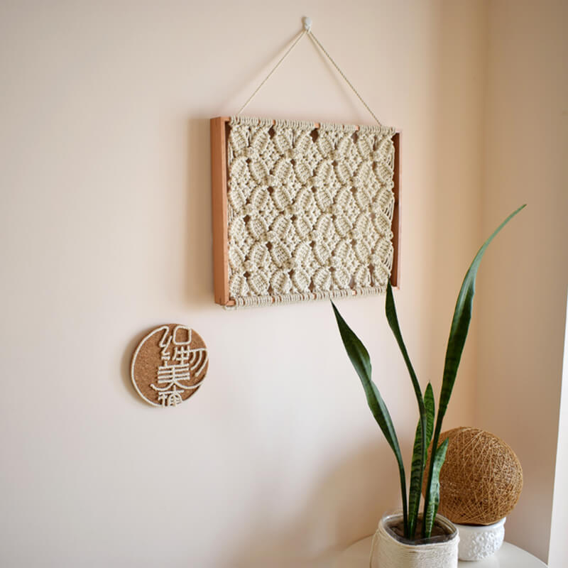 MOREUSHOP | Wood Frame Woven Wall Hanging – Moreushop®